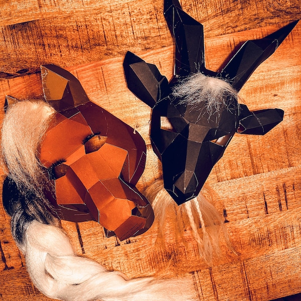 Elephant Mask, DIY Papercraft Template, Halloween Costume Accessory ...