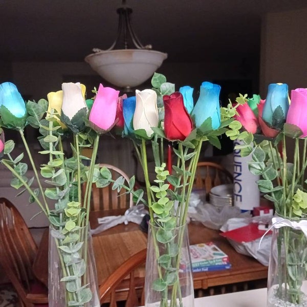 Yellow Roses Wood Bouquet "baker's Dozen" of 13 Roses in Sleeve Tied ...