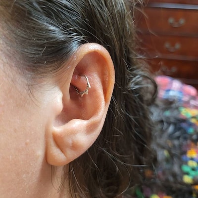 Rope Nose Ring Solid Gold Knot Nose Ring Nose Piercing 14K - Etsy