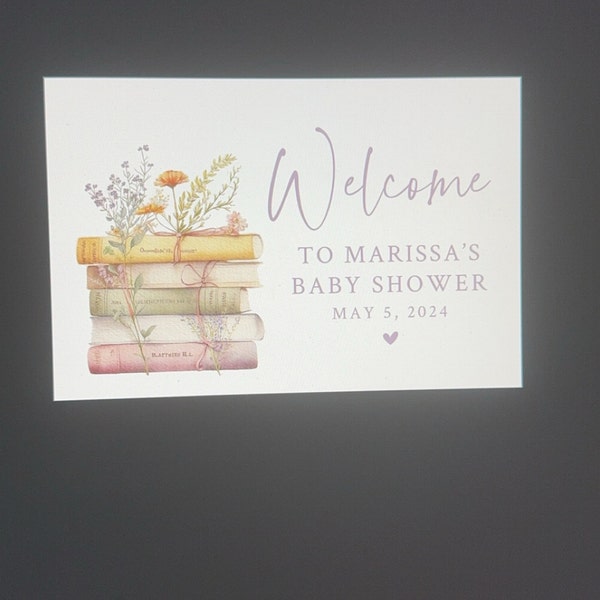 Book Themed Baby Shower Welcome Sign - Printable Welcome Poster - A New ...