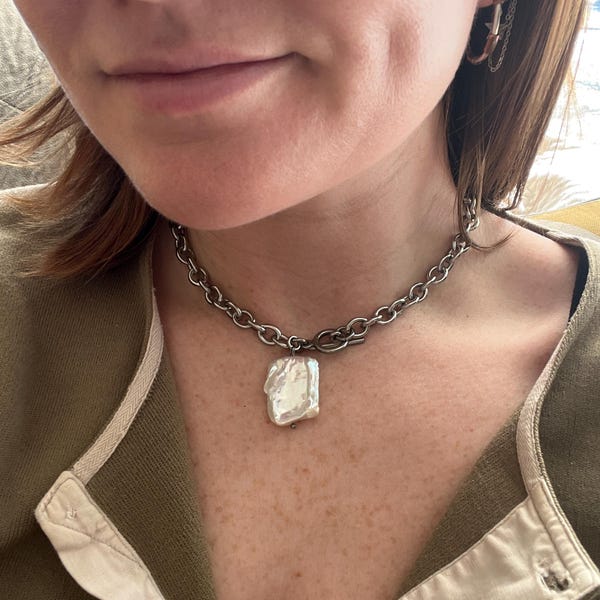 Chunky Gothic Cross Rope String Necklace Silver Stainless Steel Y2K ...