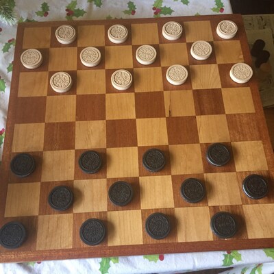 Checkers Set 3D Printed 24 Piece Set for Your Board. - Etsy