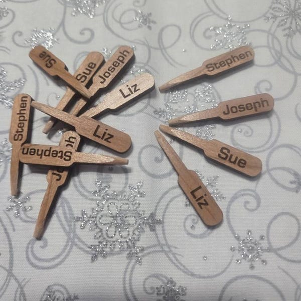 Personalized Cribbage Pegs, Custom Engraved Maple or Cherry Wood - Etsy