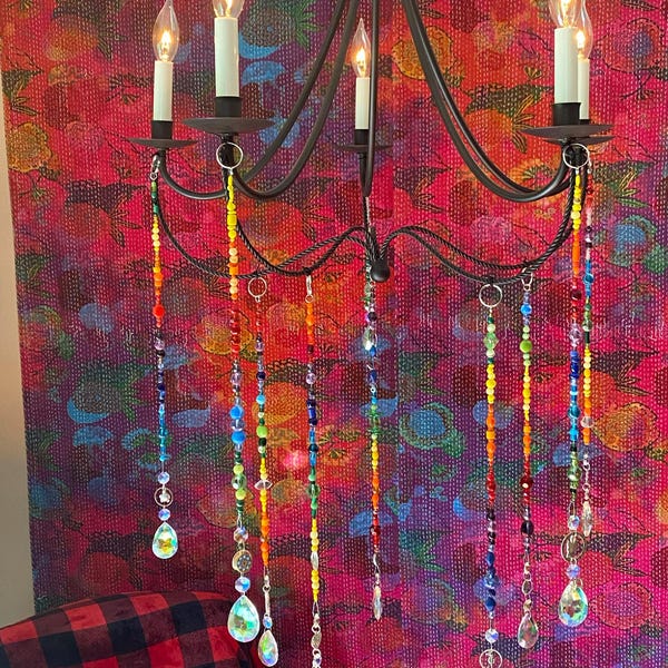 Beach Glass Mobile Driftwood Shell Hanger 3 Strands Ocean Decor Sea ...