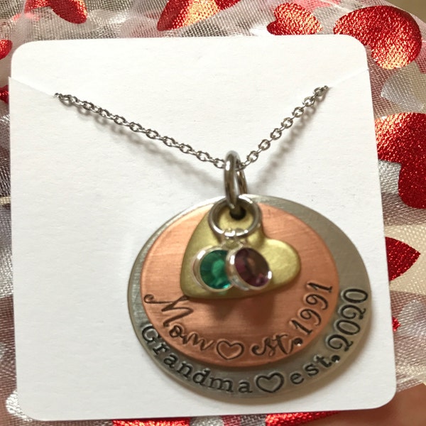 New Grandma Necklace - Grandmother Gift - Mothers Day Gift - Etsy