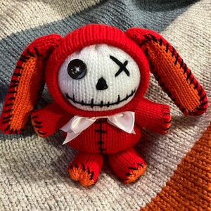 Goth Bunny: Circular KNITTING MACHINE PATTERN for Crocheted Knitted ...