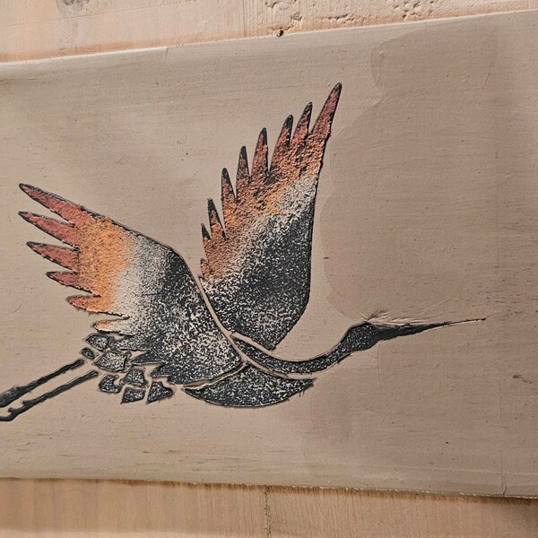 Crane Stencil - Reusable Crane Stencil -art Stencil - DIY Craft Stencil ...