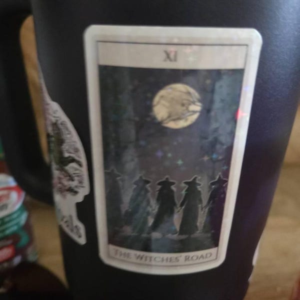 Wicked Tarot Card Sticker | Pink and Green Wicked Sticker | Vinyl ...