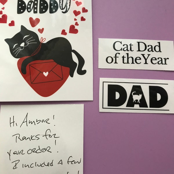 Happy Father's Day Card, Father's Day Card, Cat Father's Day Card, Cat ...