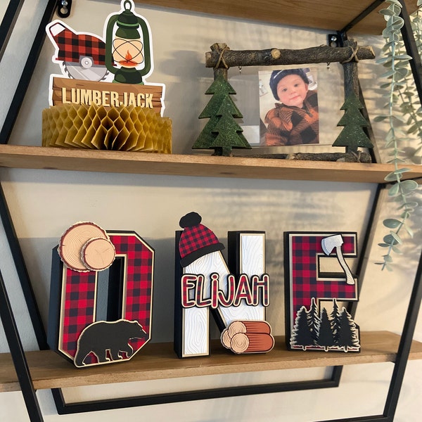 Lumberjack 3D Letter, Party Decorations, Lumber Birthday Party ...