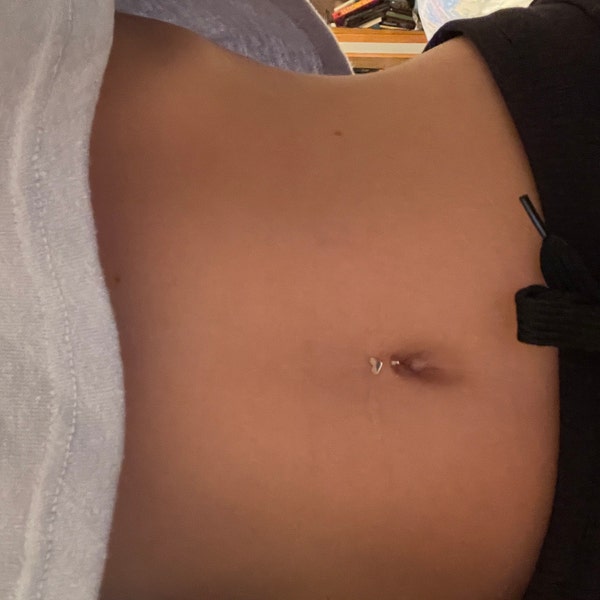Adore Ball-ping and Plug Belly Button Barbell | Minimal Heart Floating ...