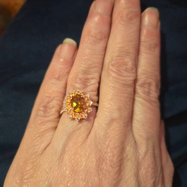 2.55cts Alexandrite Gemstone Engagement Ring, Alex Stone Ring, Bridal ...