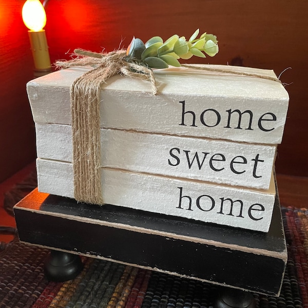 Home Sweet Home Book Stack- Realtor Closing Gifts, Personalized Gift ...