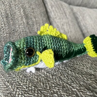 PDF Mini Largemouth Bass No-sew Amigurumi Crochet Pattern - Etsy