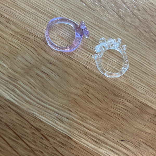 Bubble Glass Ring: Handmade Borosilicate Minimalist Jewelry - Etsy