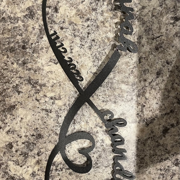 Personalized Wedding Gift for Couple, Infinity Sign With Names and Date ...