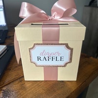 Diaper Raffle Game Set Teddy Bear Raffle Box With Tickets - Etsy