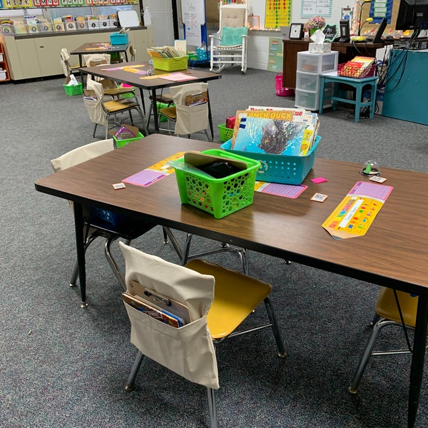 Sewing Pattern DIY Chair Pockets or Seat Bags for Classroom or ...