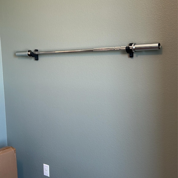 Barbell Wall Mount | Home Gym Accessory Storage | Curl Bar Mount | Lat ...