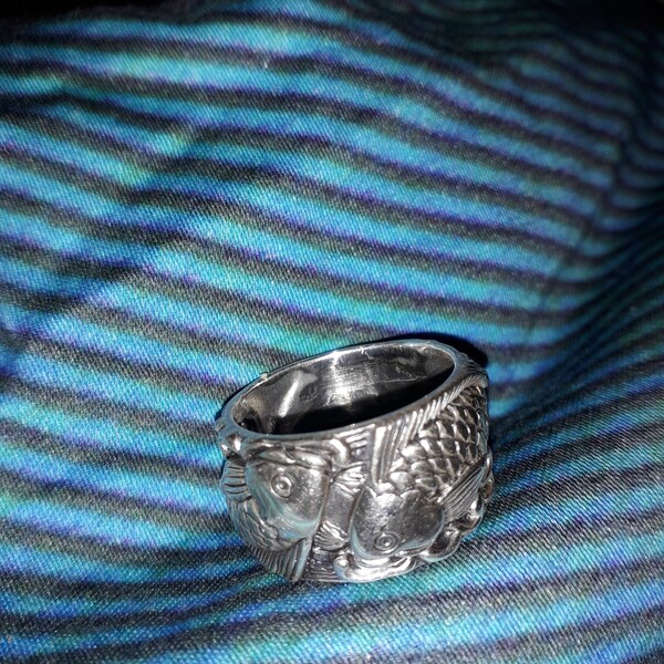 Japanese Koi/twin Carp/925 Sterling Silver Ring/japanese Koi Carp Ring ...