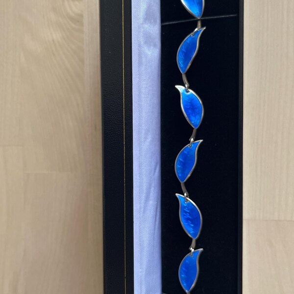 Finn Jensen Norway Enamel Large Brutalist Silver & Enamel Brooch or ...