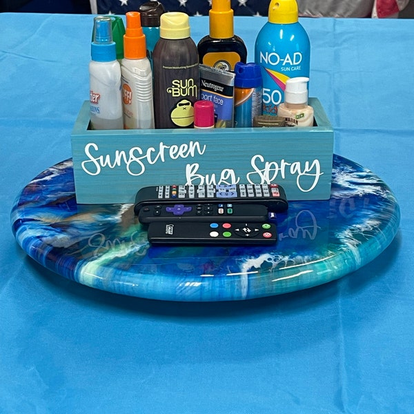 Customizable Patio Storage Box, Outdoor Sunscreen or Bug Spray Storage ...