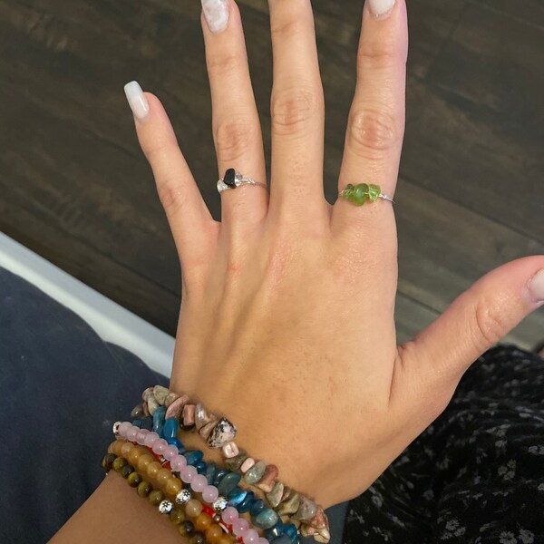 Dainty, Sweet Peridot Ring Made to Order, Sterling Silver Peridot Ring ...