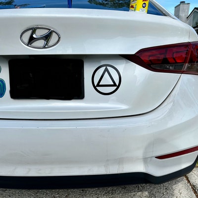 AA Circle & Triangle Vinyl Decal, Vehicle Lettering for Alcoholics ...
