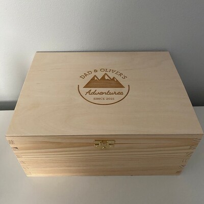 Wooden Keepsake Adventure Box for Kids Memory Box Christmas Gift for ...