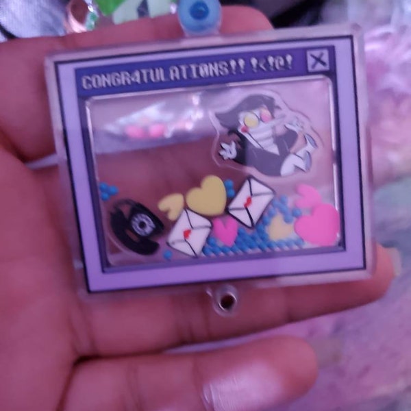 Spamton Deltarune Shaker Charm Keychain - Acrylic Openable Charm - 2 ...