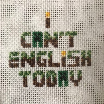 Minecraft Letter Inspired Cross Stitch Pattern - Etsy