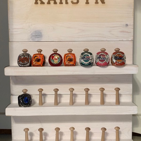 Personalized Championship Ring Display - Sports Ring Display - Baseball ...