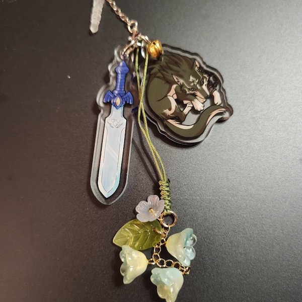 Video Game Sword Clear Acrylic Charm | Phone Charm, Video Game Charm ...