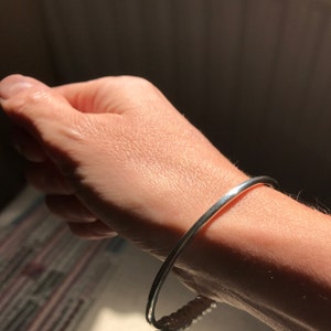 Solid Silver Bangle & Rings Sterling Silver | Etsy