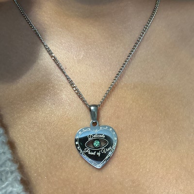 Spinning Out Necklace Engraved Circle Chain Pendant Necklace - Etsy