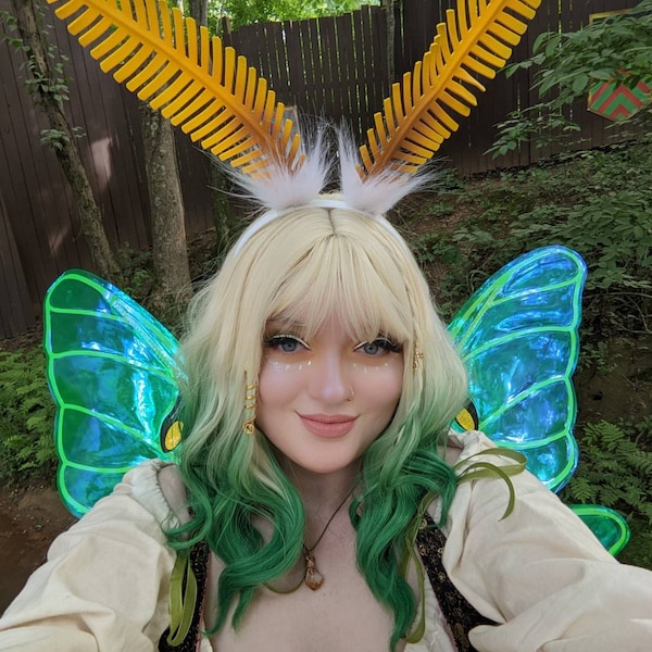 Moon Moth Costume Cape Hand-painted Wings Fantasy Clothing Gothic Fairy ...