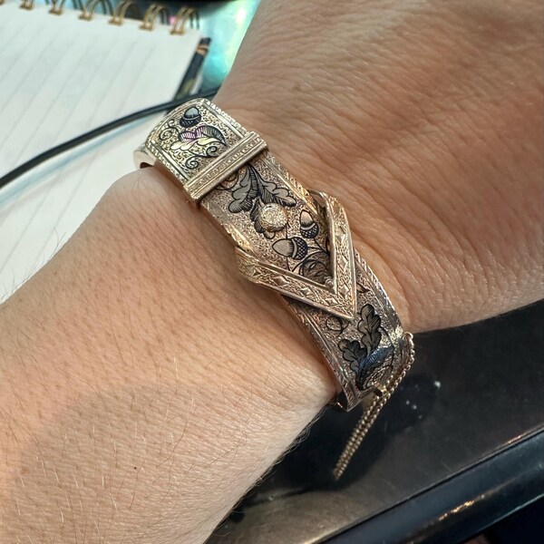 Art Nouveau Gold Filled Lion Griffin Head Paste Bangle Bracelet FMCO Patented 1910 - Etsy