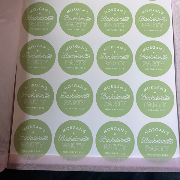 Custom Bachelorette Stickers, Bachelorette Party Favors, Custom Modern ...