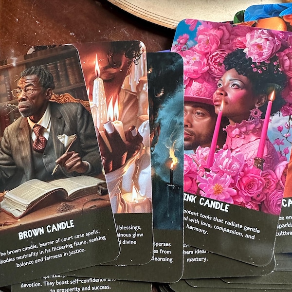 Tea Leaf Oracle Card Deck With Guidebook 51 Tarot-sized Cards African ...