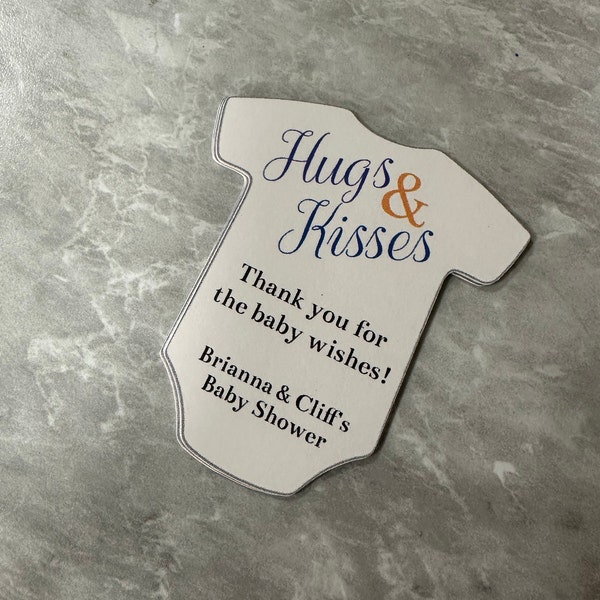 Hugs and Kisses Baby Shower Favor Tags Editable Digital Download | Baby ...