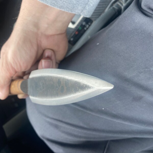 Jeff White Comanche Kephart Knife With Curly Maple Handle and Sheath - Etsy