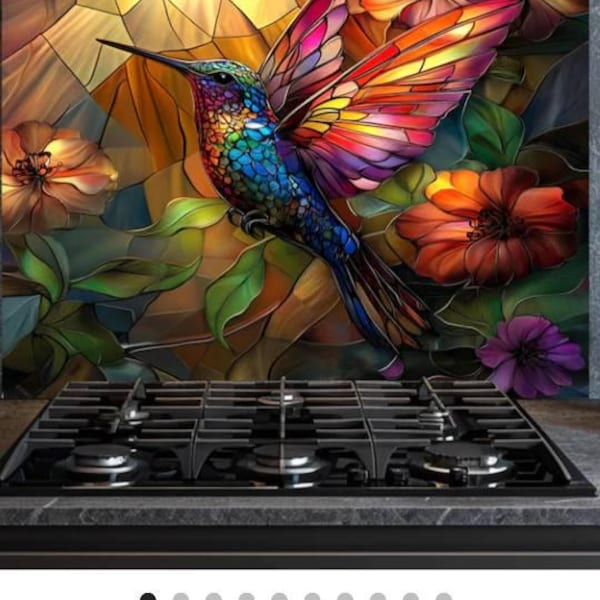 Tempered Glass Backsplash for Kitchen - Easy to Clean, Heat Resistant ...