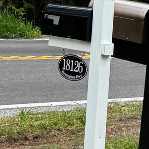 Mailbox Numbers, 7 X 12 Personalized House Numbers, Oval Address Plaque ...