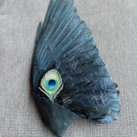 Genuine Crow Wing Smudging Fan - Etsy UK