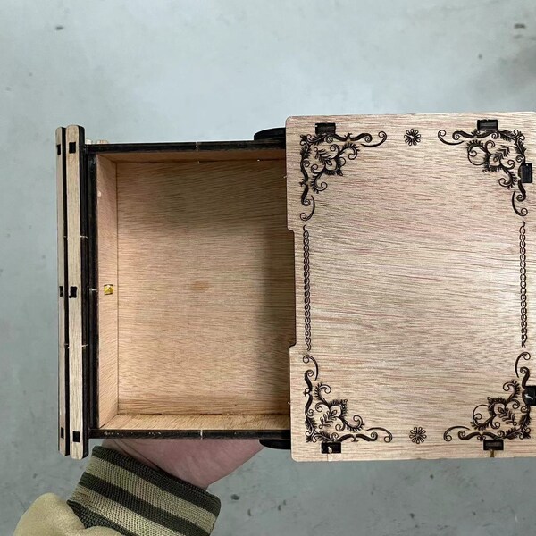 Slider Book Box Laser Cut Svg Files, Wood Gift Slider Book Box, Vector ...