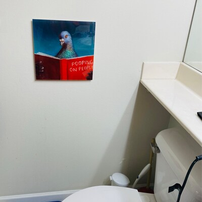 Acrylic Glass Wall Art 'pooping on People' by Lucia Heffernan - Etsy