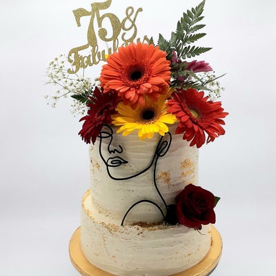 Lady Face Silhouette Cake Topper Acrylic - Etsy