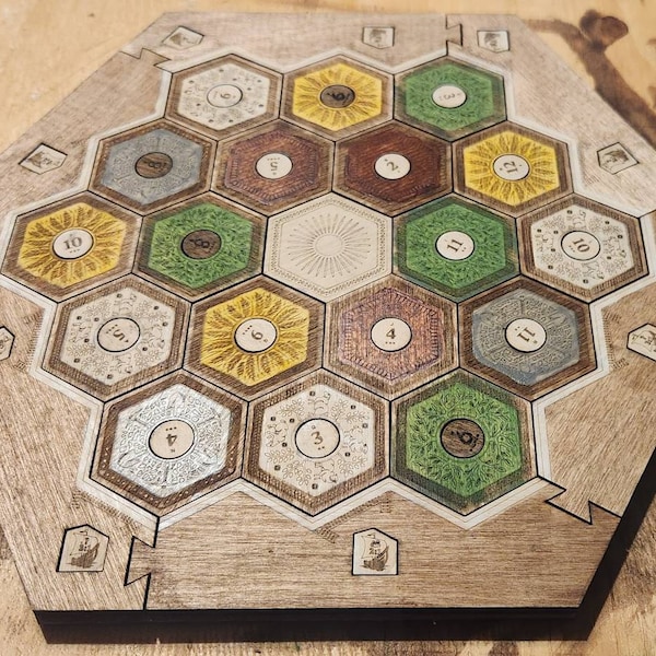 Settlers of Catan Game Board Laser Cut File, 3-4 Player (digital ...