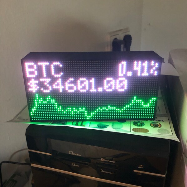 Crypto Ticker Stocks Forex LIVE Price Wifi LED Display - Etsy UK