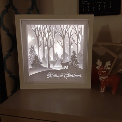 Combo 3 Template Xmas 9x9 Inch Paper Cut Light Box - Etsy